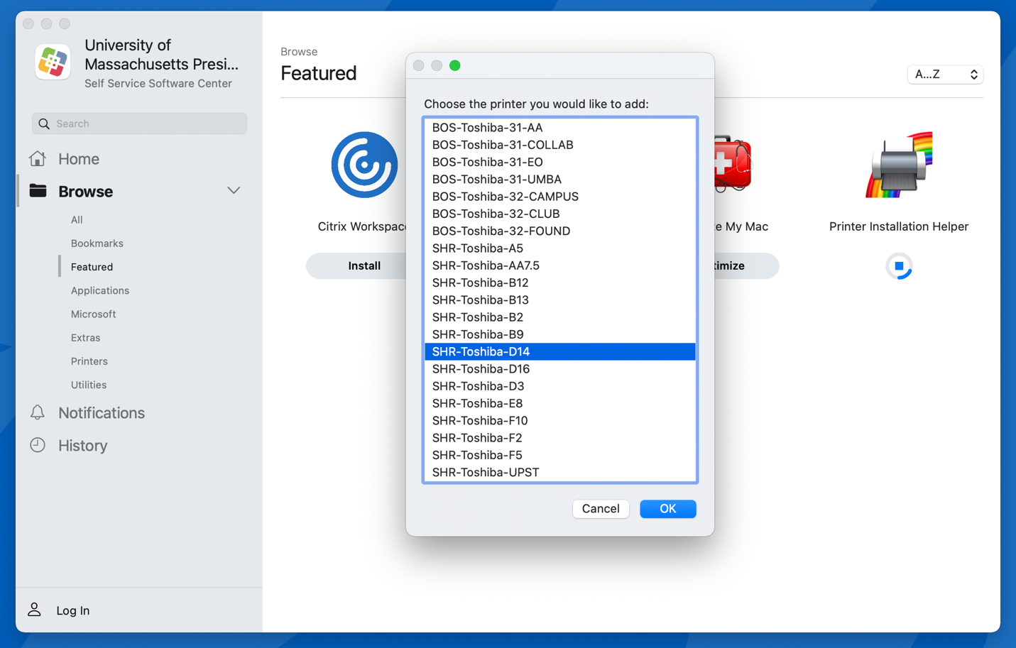 Installing a Network Printer