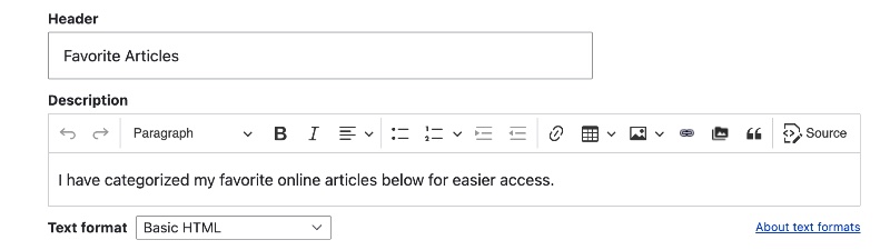 Add an Accordion Section to a Drupal Web Page