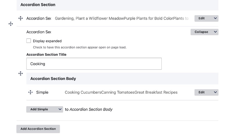 Add an Accordion Section to a Drupal Web Page