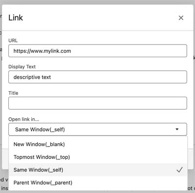Knowledge Editor: Links and Smart Links