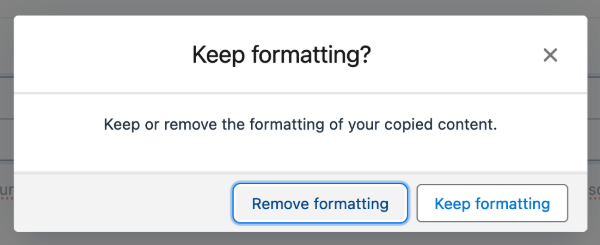 Knowledge Editor: Paste Content Without Formatting