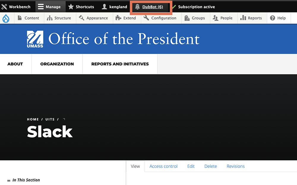 Access the DubBot Plug-In in Drupal